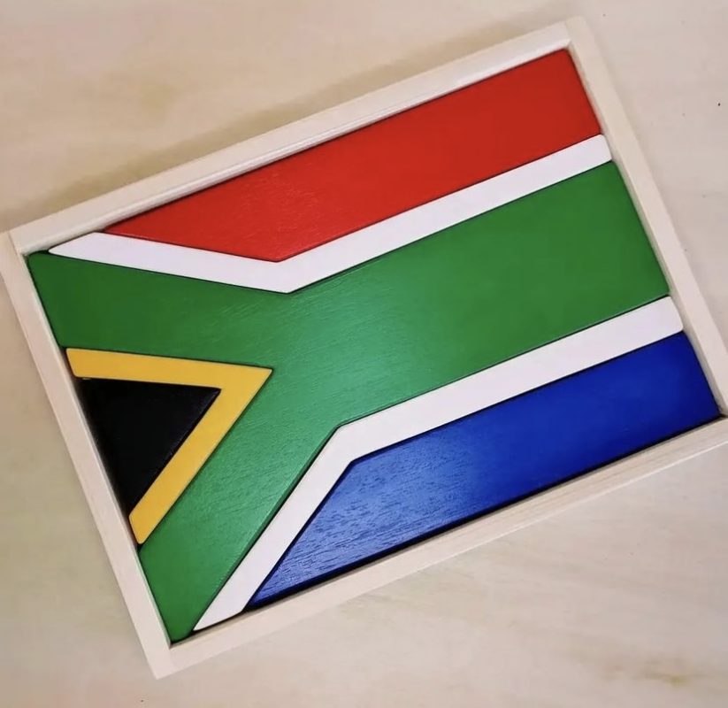Wooden SA Flag - ECI Store